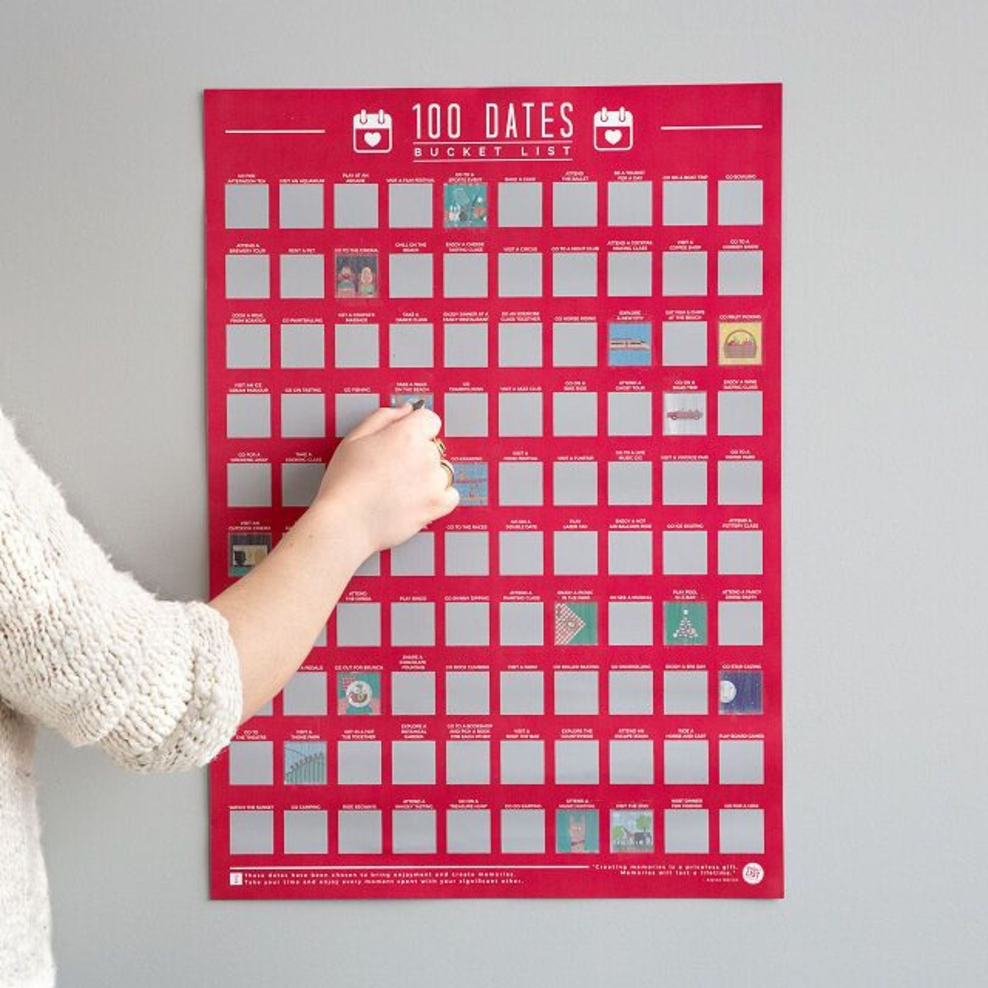 100 Date Ideas – Scratch Poster | Póster de Citas para Parejas – Foto Ideas
